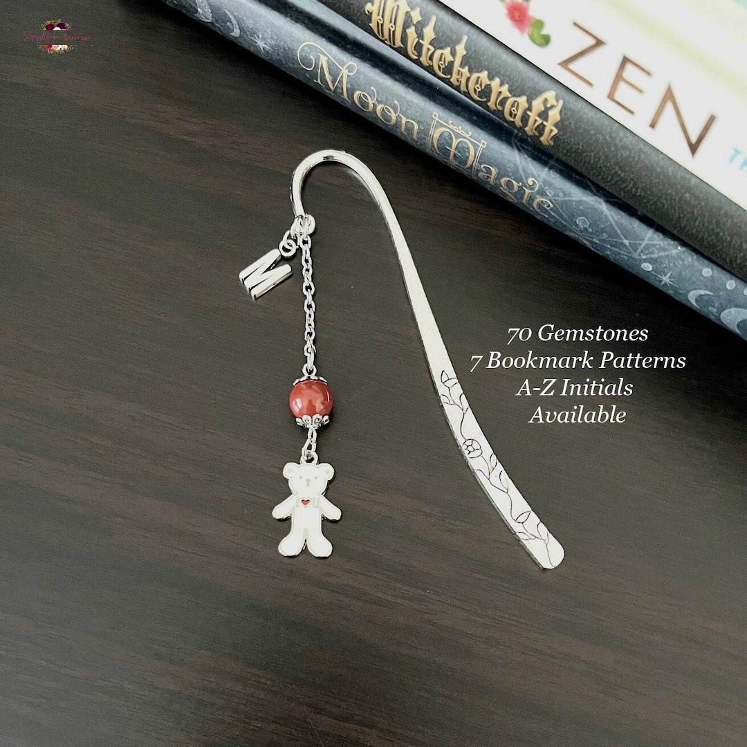 TEDDY BEAR Gemstone Bookmark-crystal Bookmark-personalised Bookmark ...