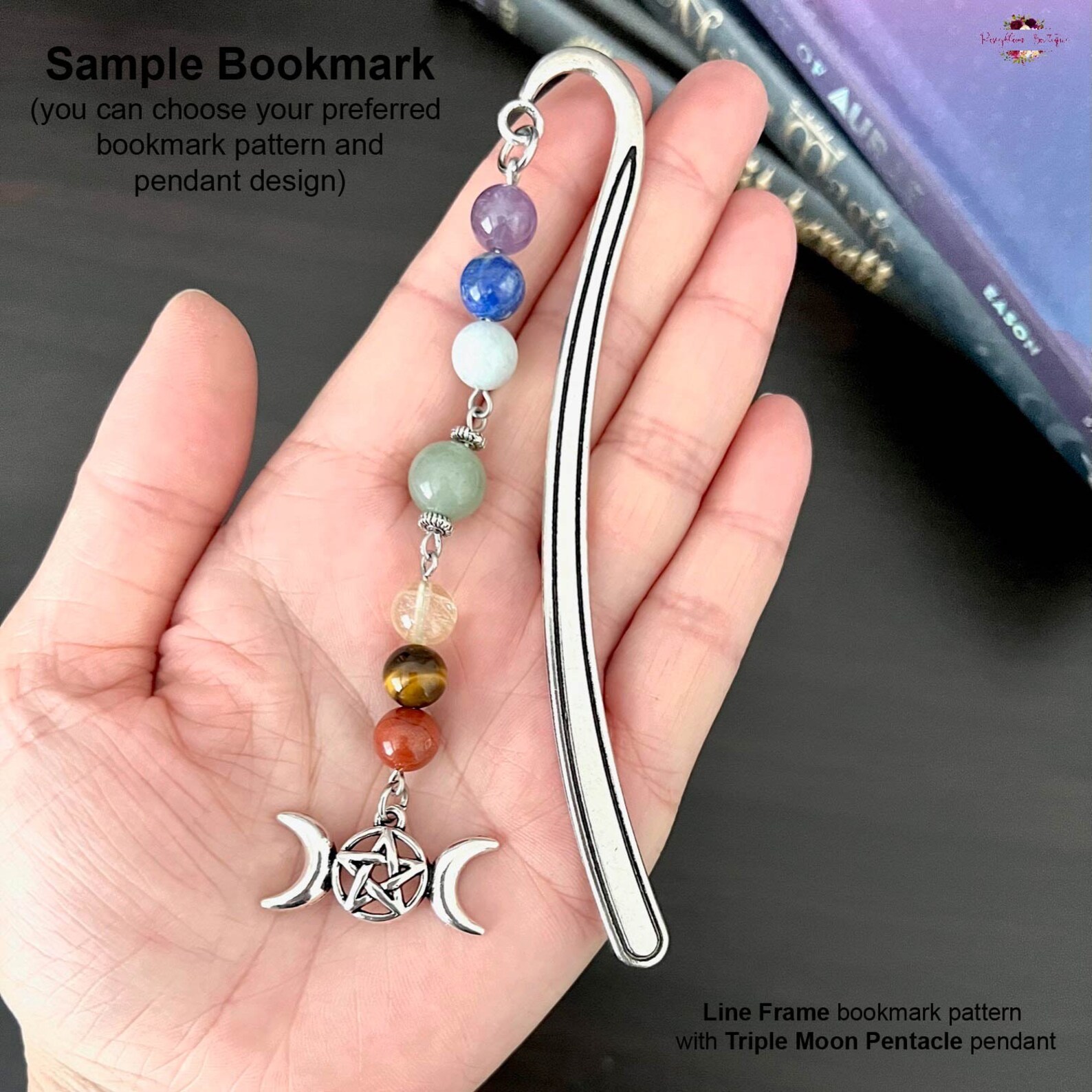 7 CHAKRA Gemstones Bookmark-crystal Bookmark-7 Chakras Bookmark-metal ...