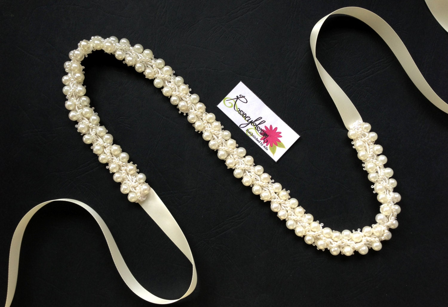 Pearl Sash-bead Belt-beaded Pearl Belt-ivory Sash-wedding Sash-bridal ...