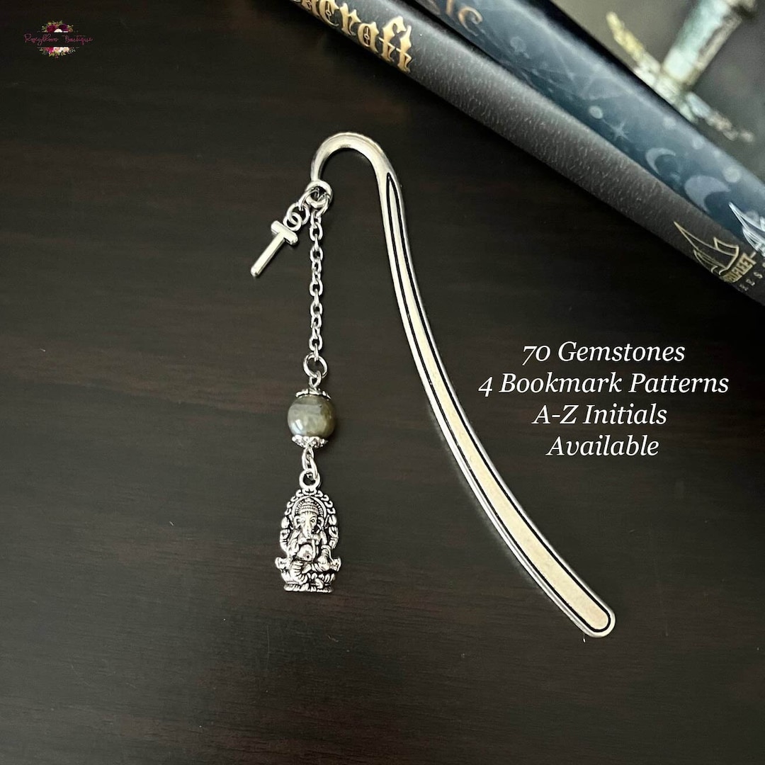 GANESHA Gemstone Bookmark-crystal Bookmark-personalised Bookmark-charm ...