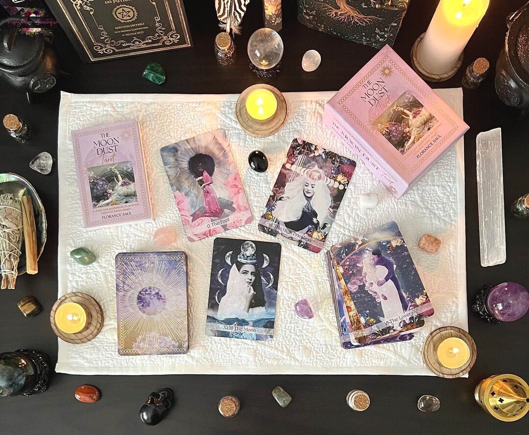 The MOON DUST Tarot-tarot Card-tarot Deck-divination Card-moon Tarot-78 ...