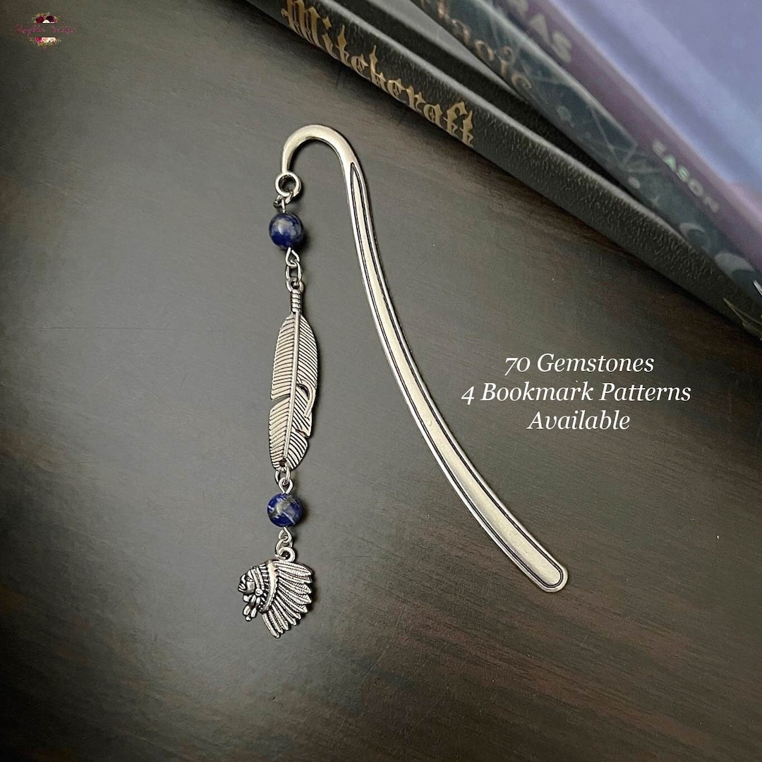 NATIVE AMERICAN & FEATHER Gemstone Bookmark-crystal Bookmark-native ...