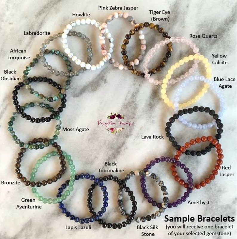 6mm Gemstone Bracelet-beaded Bracelet-gemstone | Etsy