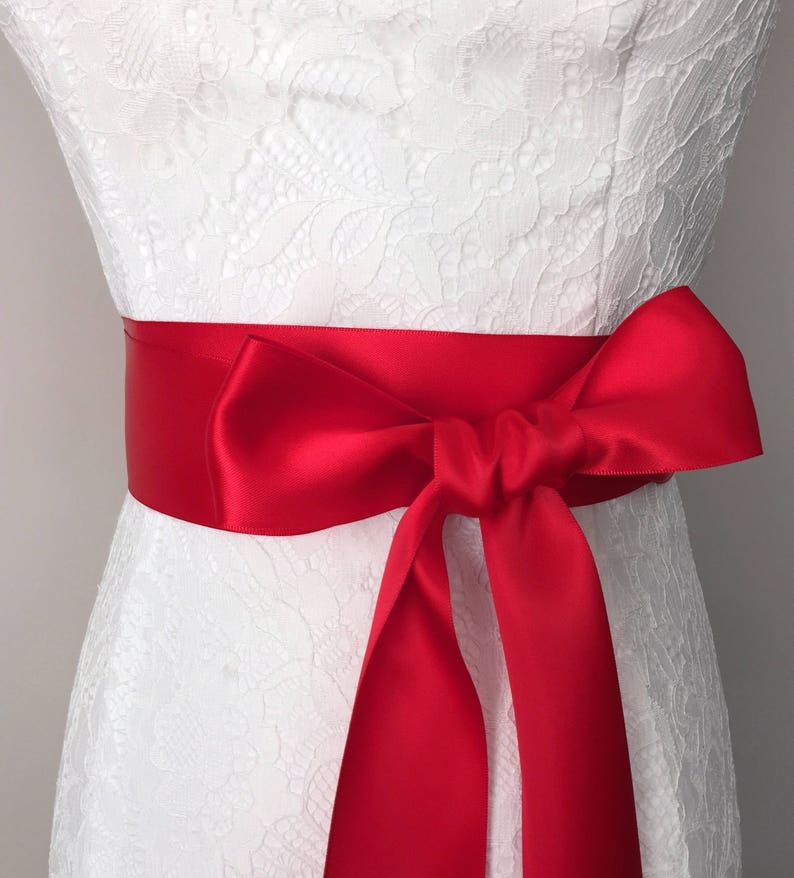 2 Inch 5cm or 50mm Ribbon Sash-red Sash-red Belt-flower Girl - Etsy