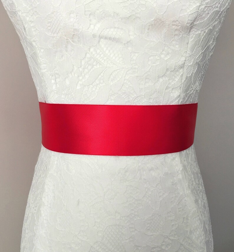 2 Inch 5cm or 50mm Ribbon Sash-red Sash-red Belt-flower Girl - Etsy