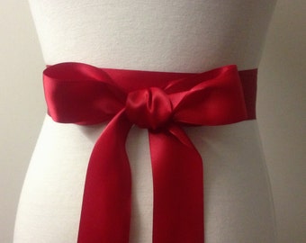 Red Bridal Sash | Etsy