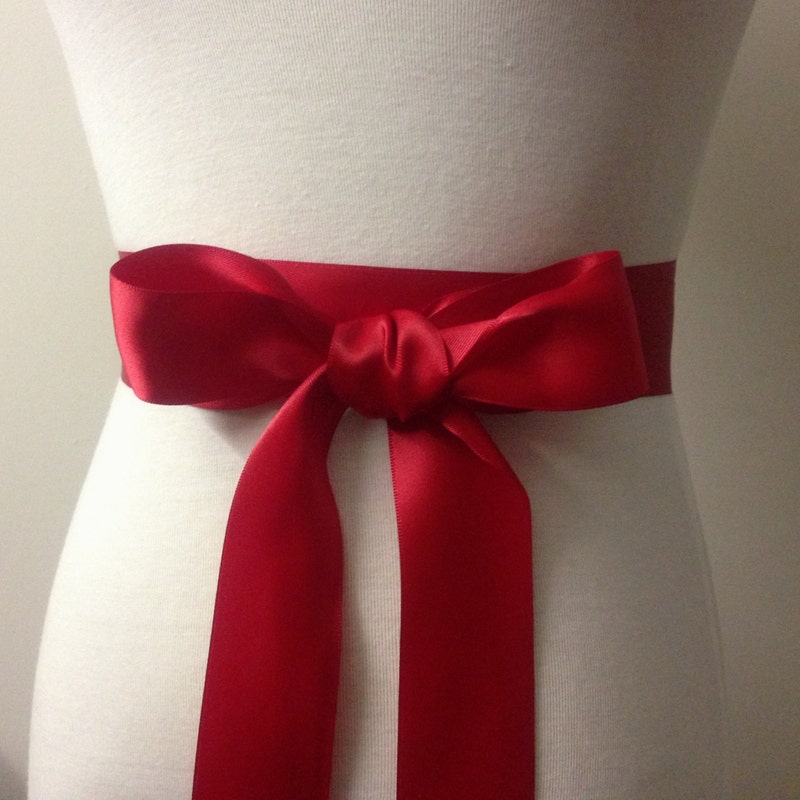 Red Bridal Sash - Etsy