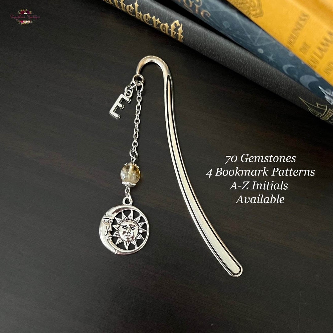 SUN & MOON Gemstone Bookmark-crystal Bookmark-personalised Bookmark ...