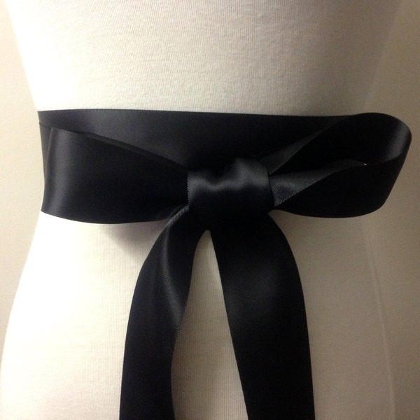 Black Ribbon Belt - Etsy