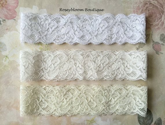Lace Garter-toss Garter-plain Lace Garter-ivory Garter-white Garter-off ...
