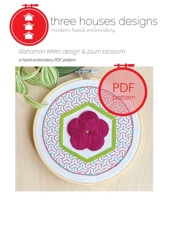 PDF Hand Embroidery Pattern Download Japanese Bishamon Kikko - Etsy
