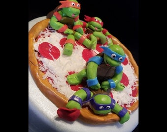 TMNT Teenage Mutant Ninja Turtles Cake Topper Decopac Manhole Cover Set ...