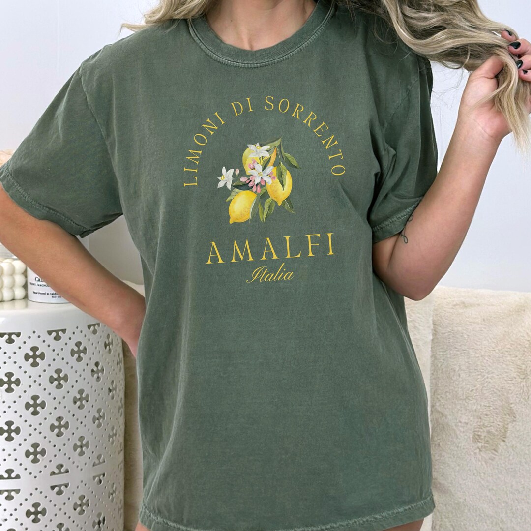 Italian Lemon Aesthetic Tshirt Amalfi Coast Italy Limon Tee Retro ...