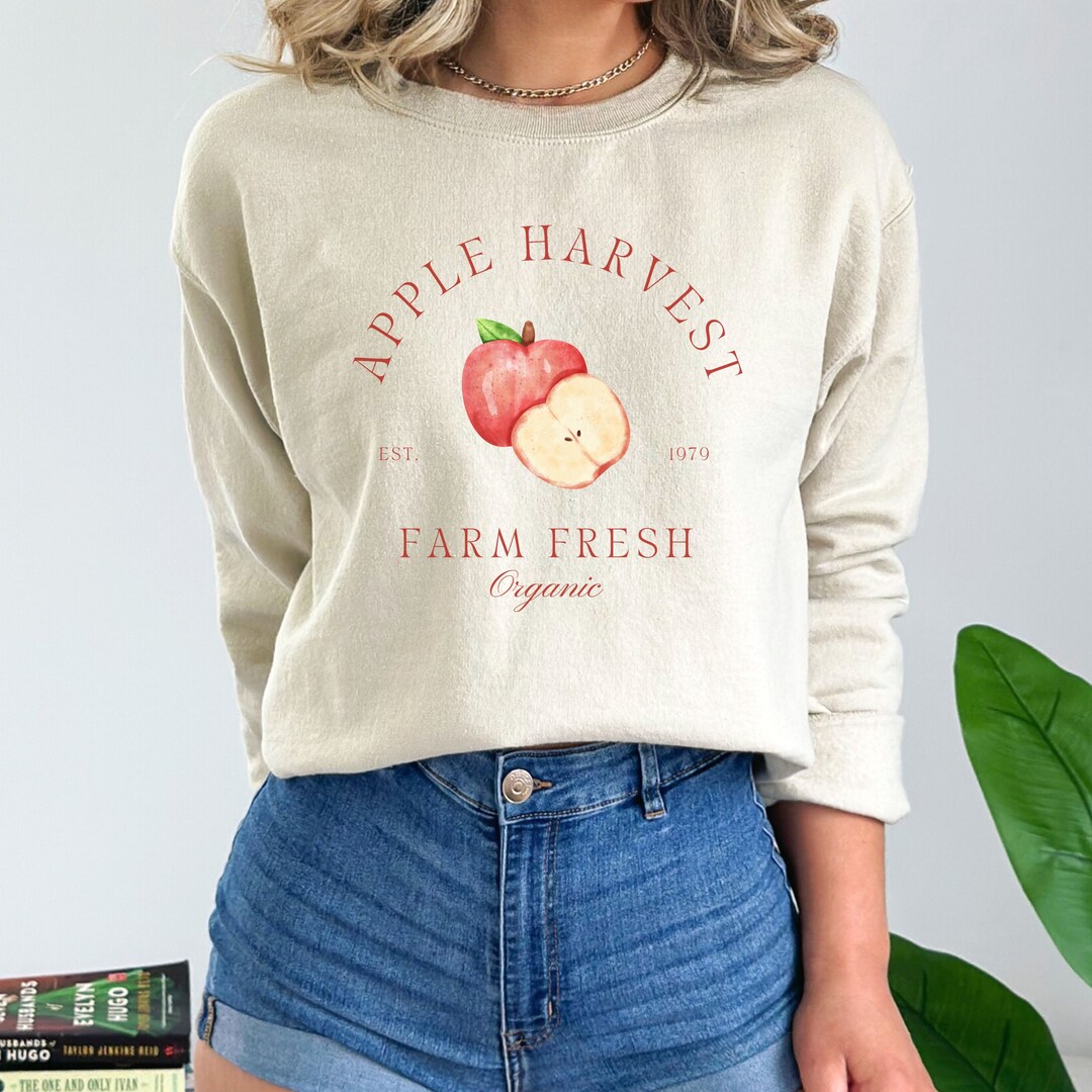 Retro Apple Sweater Cottagecore Apple Harvest Festival Sweatshirt ...