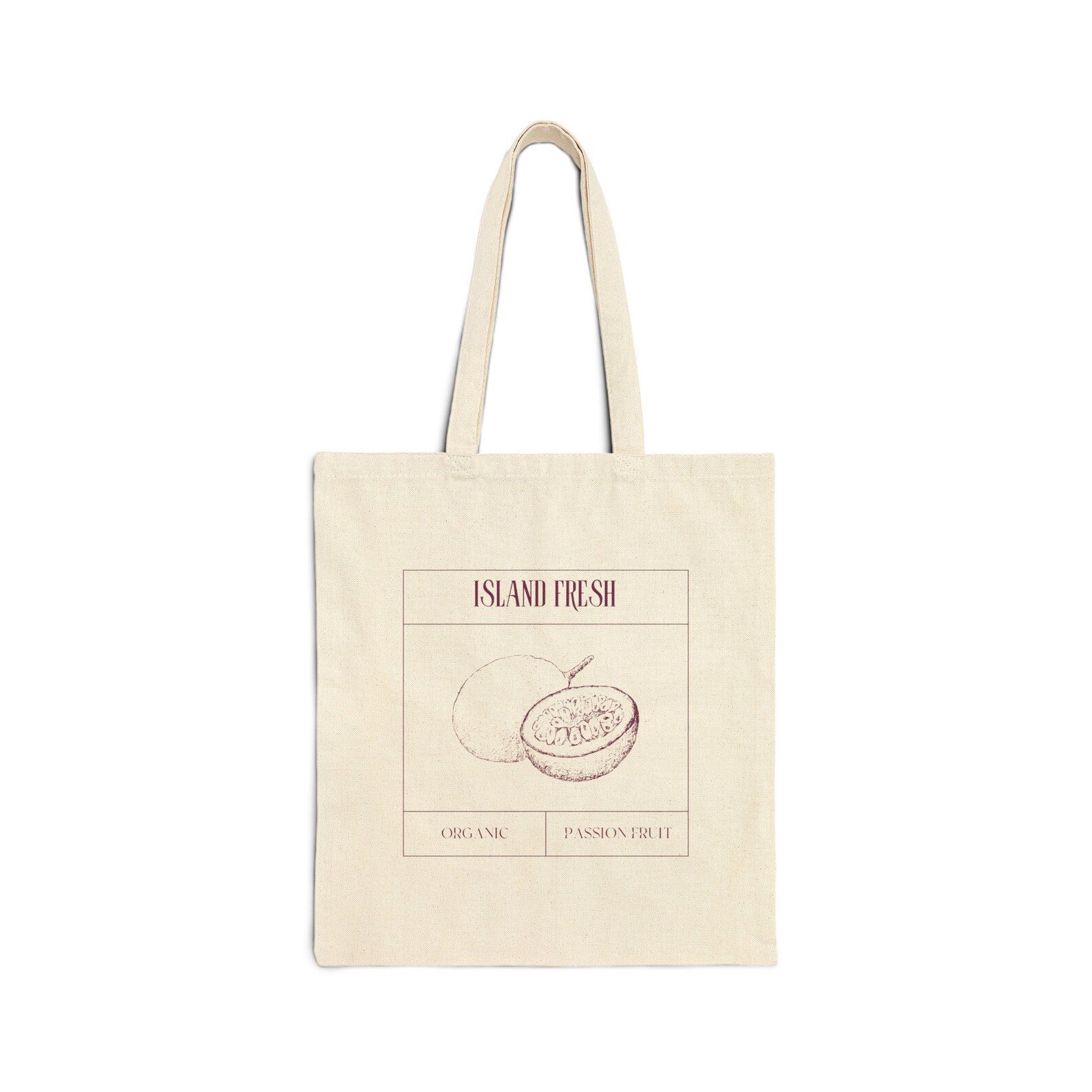 Passion Fruit Tote Bag Botanical Print Cottagecore Bag Coconut Girl ...