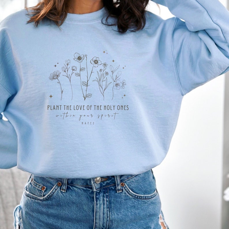 Hafez Poet Sweater Botanical Aesthetic Shirt Poetic Retro Flower ...