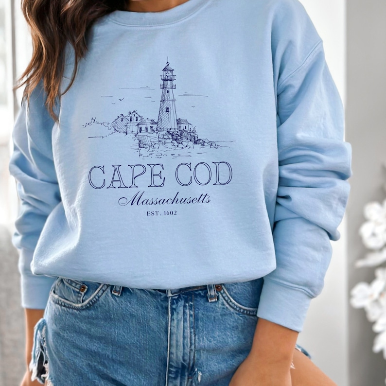 Cape Cod New England Aesthetic Sweatshirt Retro Old Money Nostalgic ...