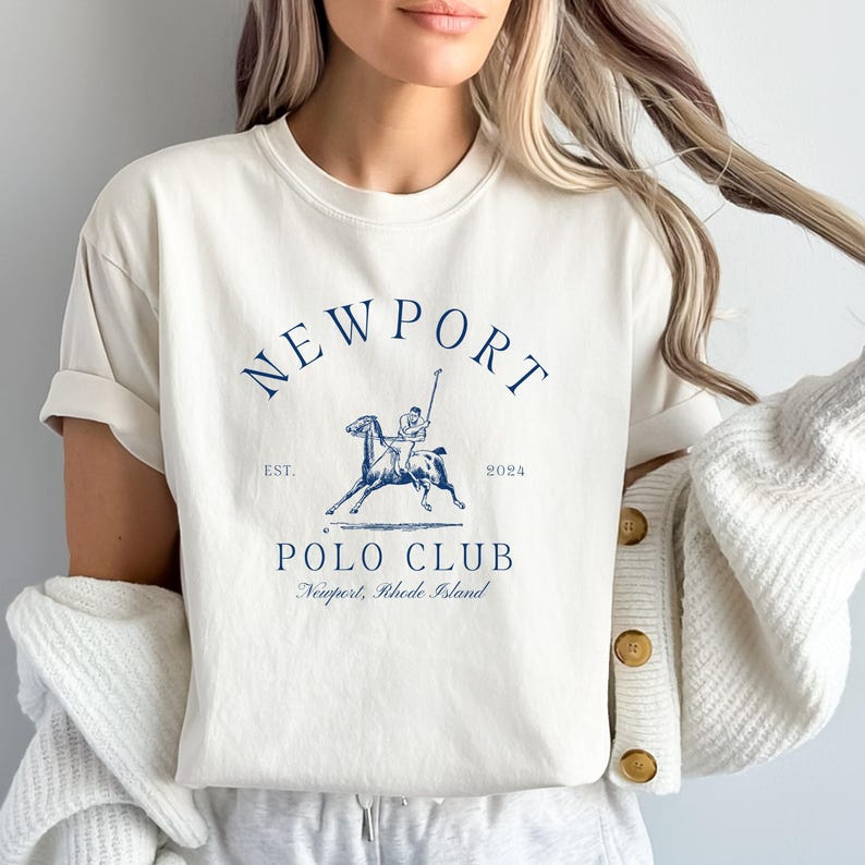Rhode Island Polo Club Old Money T Shirt Retro Sports Shirt Newport ...
