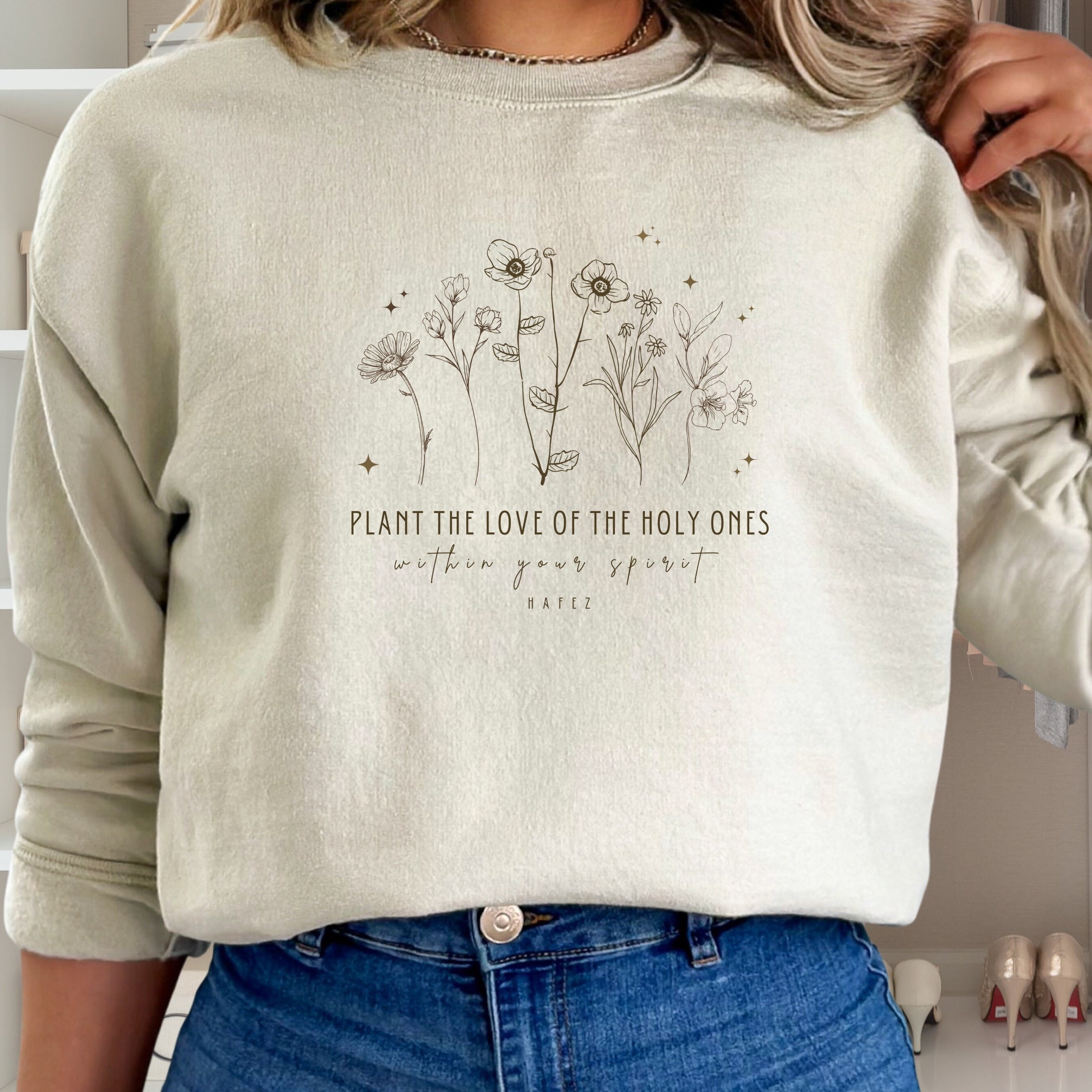 Hafez Poet Sweater Botanical Aesthetic Shirt Poetic Retro Flower ...