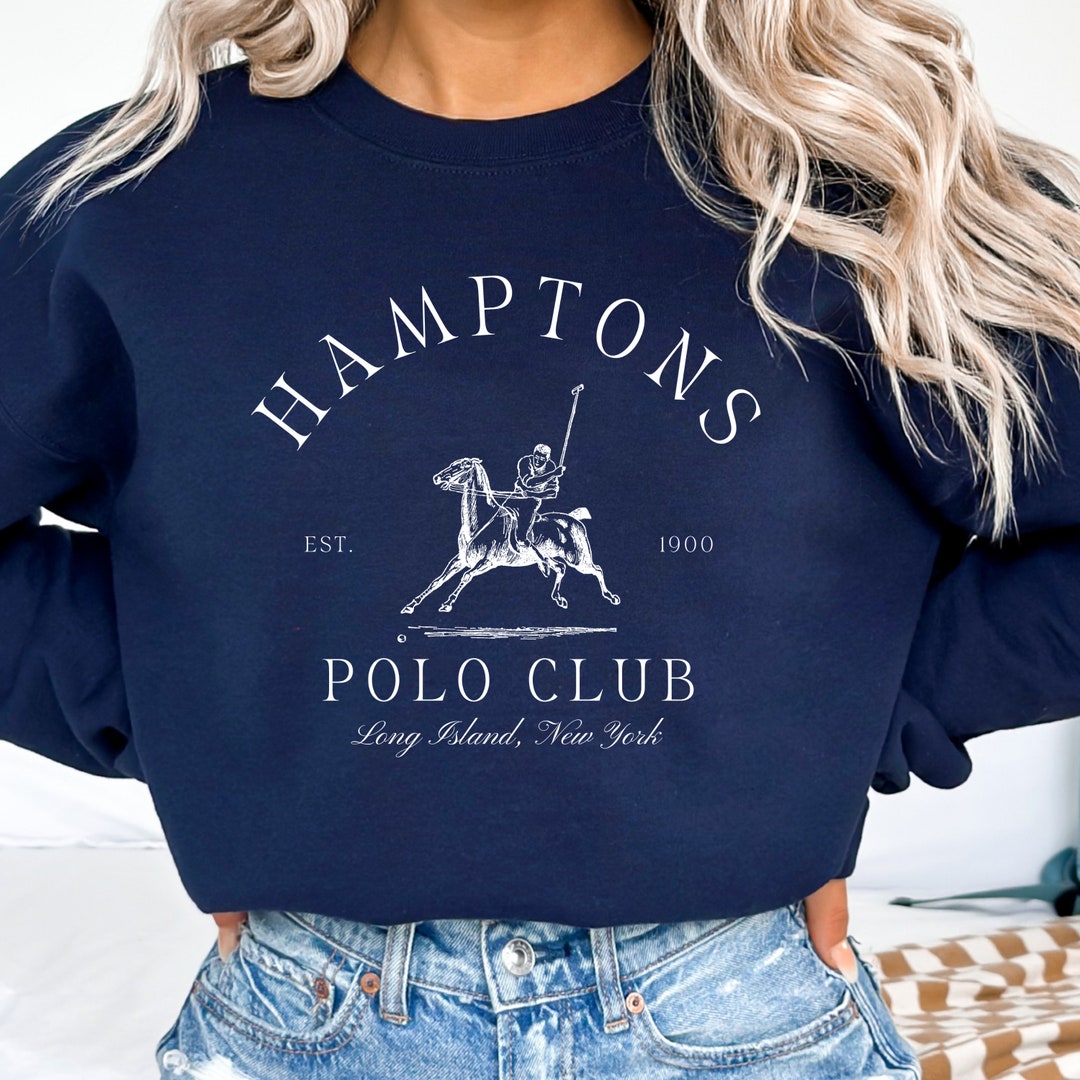 The Hamptons Polo Sweatshirt Old Money Retro Polo Club Sweatshirts East ...