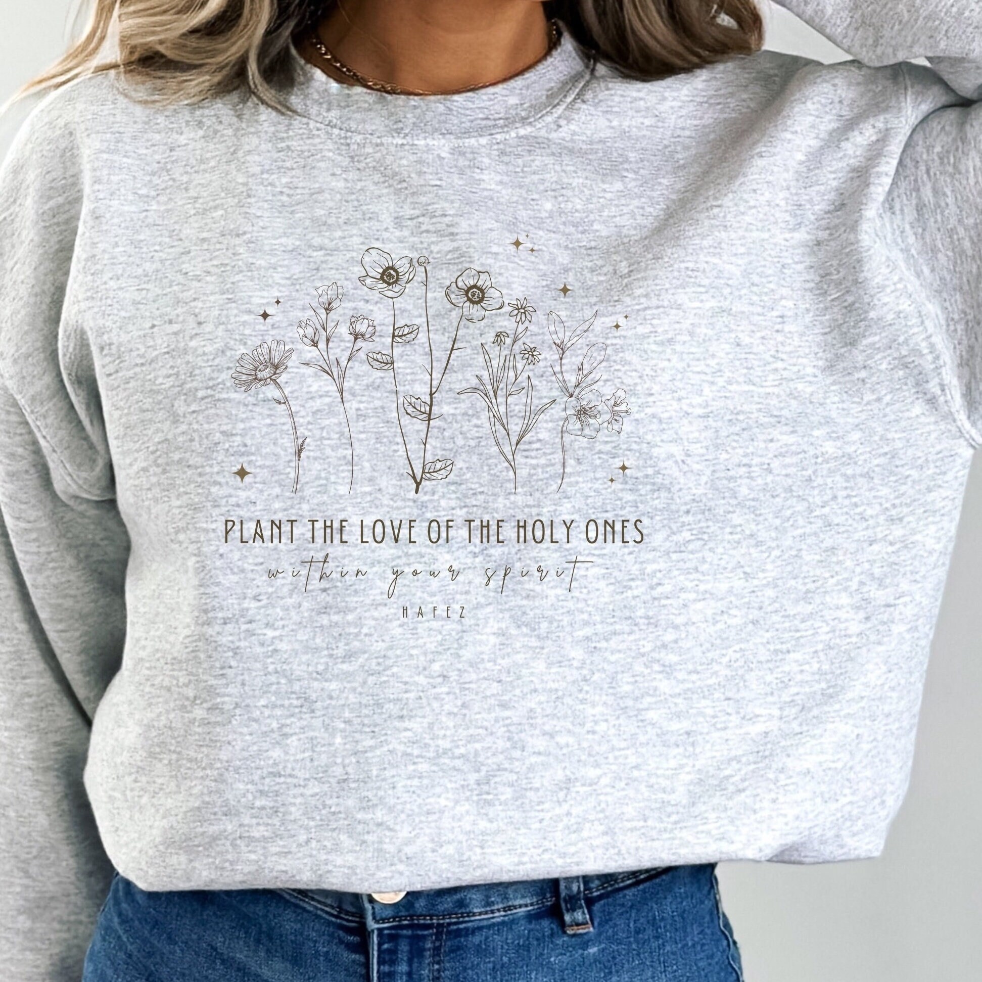 Hafez Poet Sweater Botanical Aesthetic Shirt Poetic Retro Flower ...