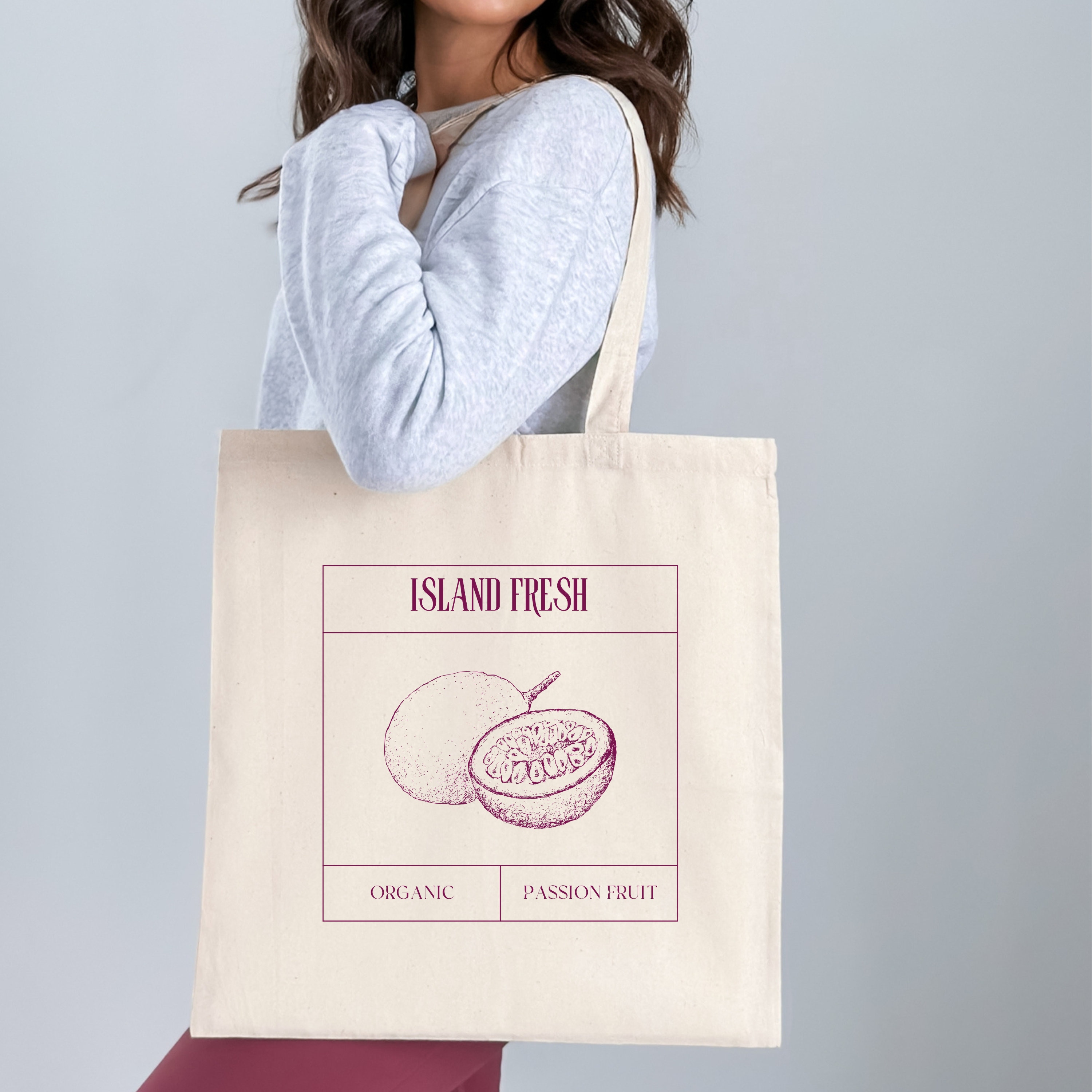 Passion Fruit Tote Bag Botanical Print Cottagecore Bag Coconut Girl ...