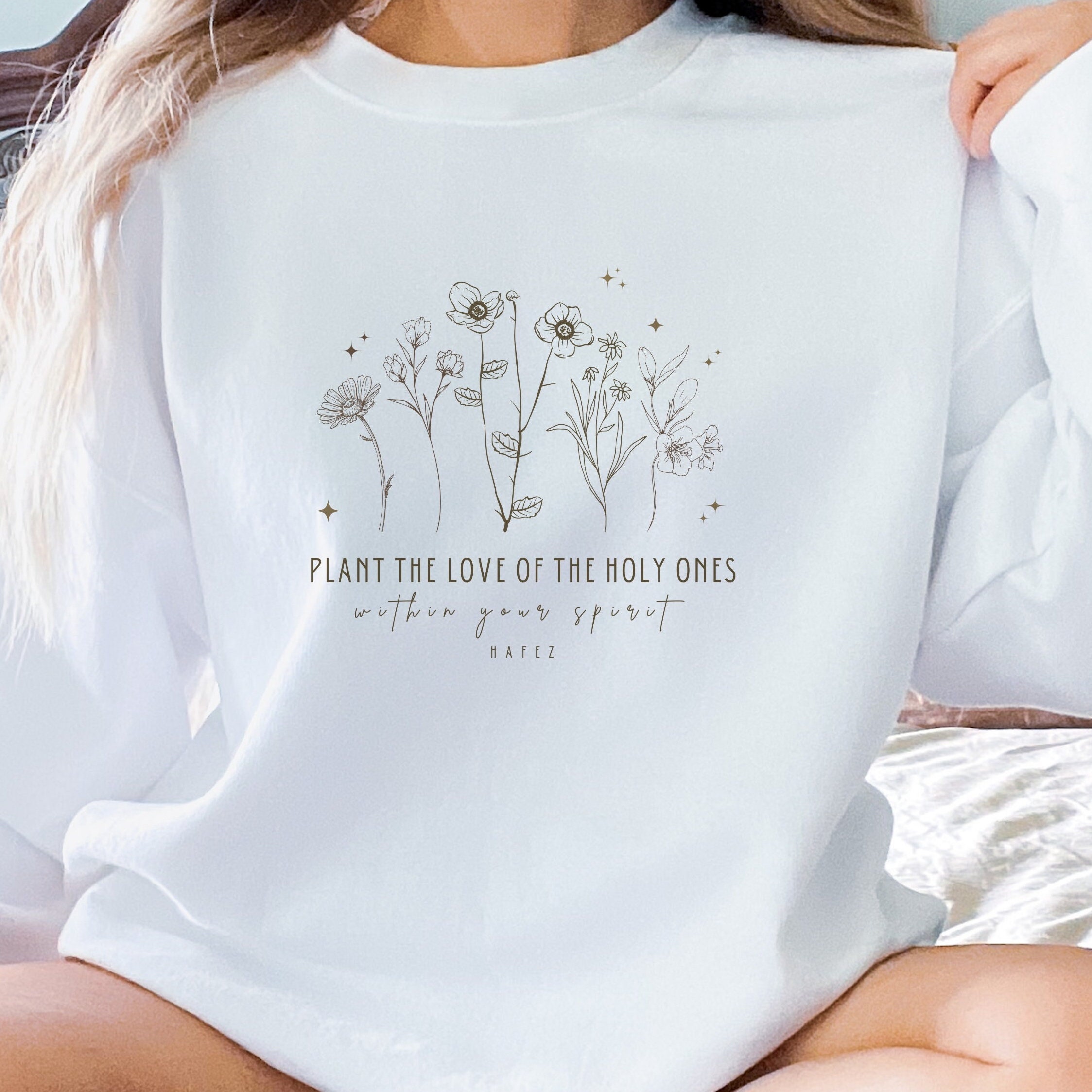 Hafez Poet Sweater Botanical Aesthetic Shirt Poetic Retro Flower ...