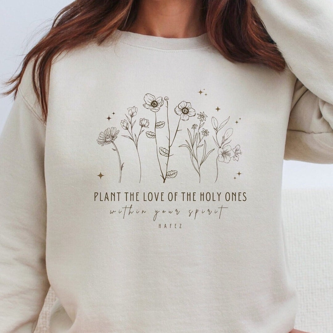 Hafez Poet Sweater Botanical Aesthetic Shirt Poetic Retro Flower ...