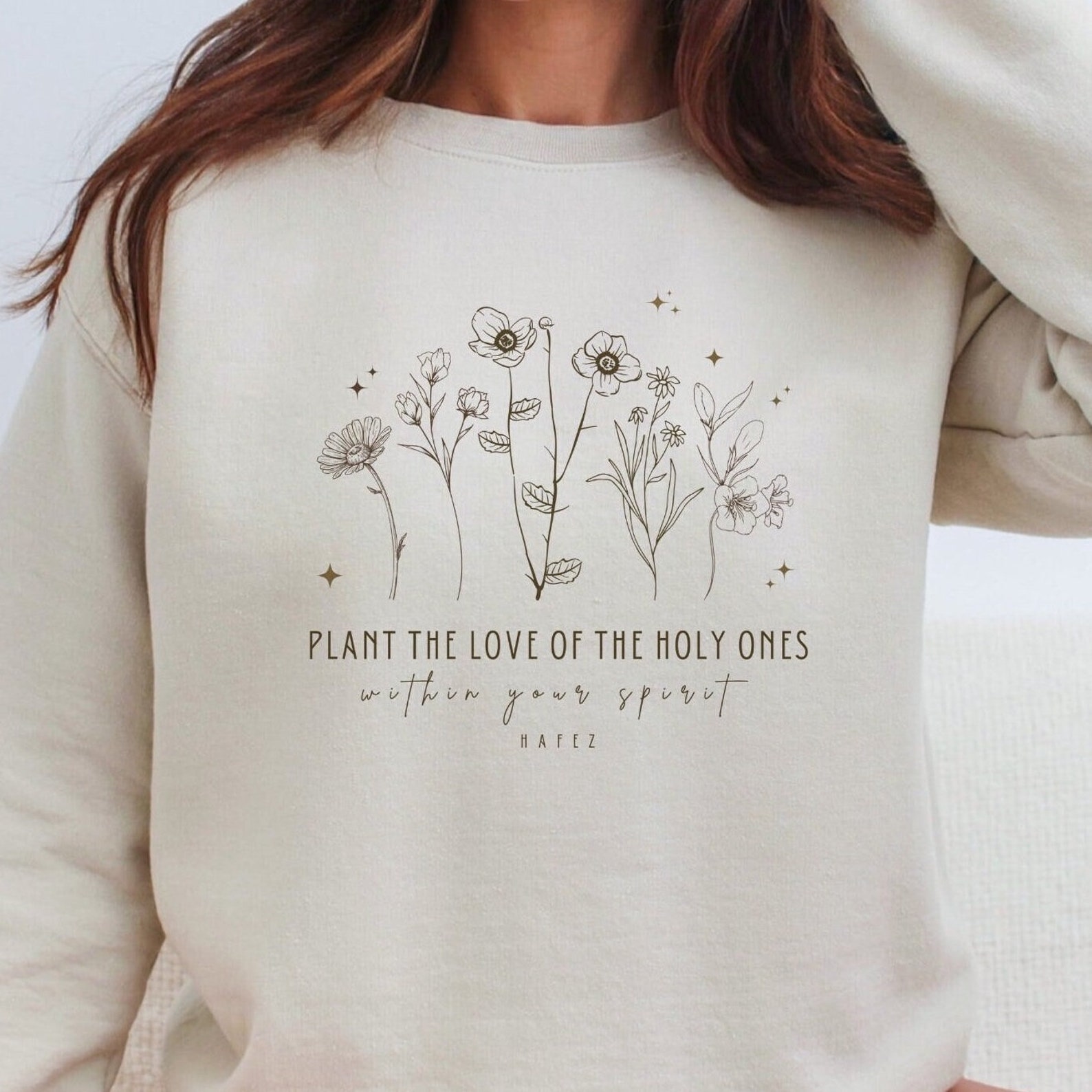 Hafez Poet Sweater Botanical Aesthetic Shirt Poetic Retro Flower ...