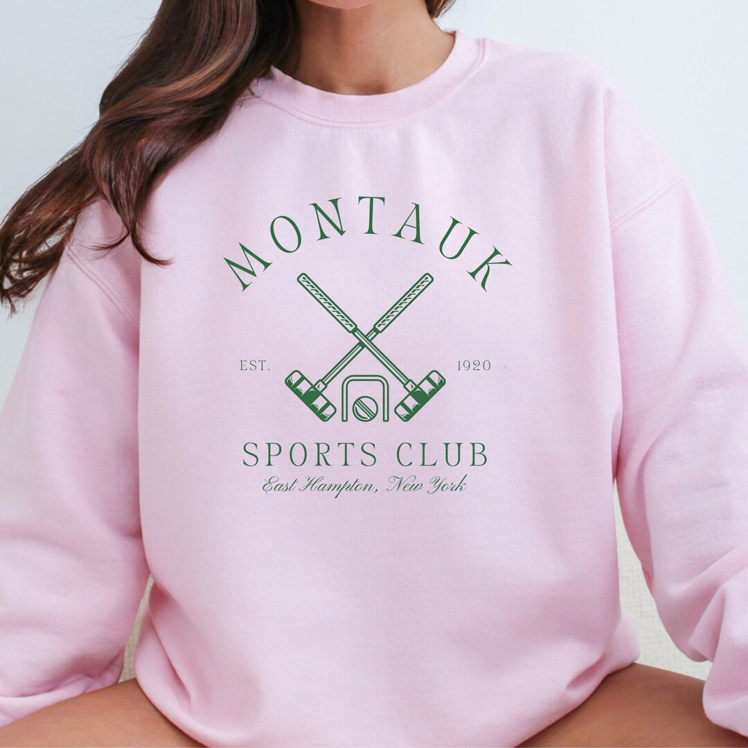Montauk Sports Club Sweatshirt Old Money Retro Croquet Sweatshirts East ...