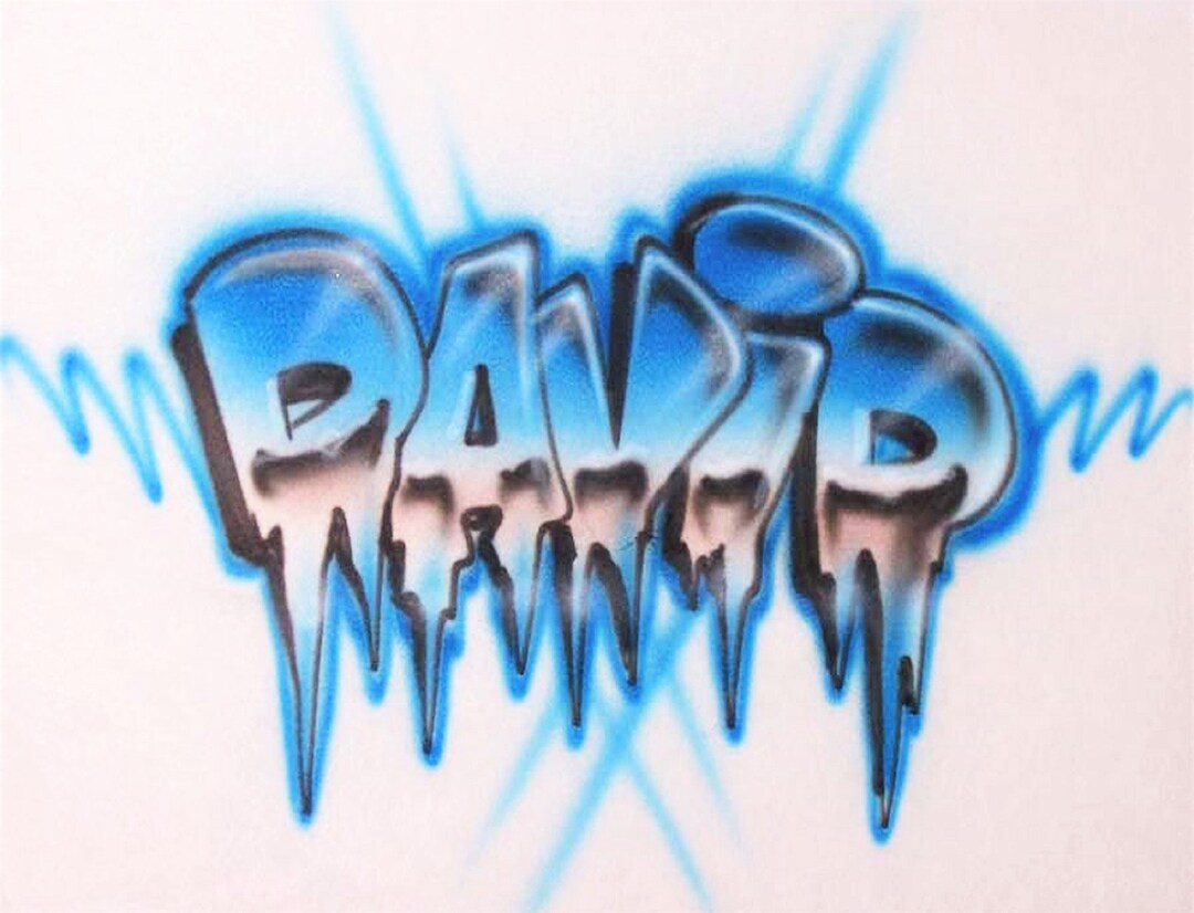 Custom Airbrushed Graffiti Ice T-shirt Personalize With ANY Name or ...