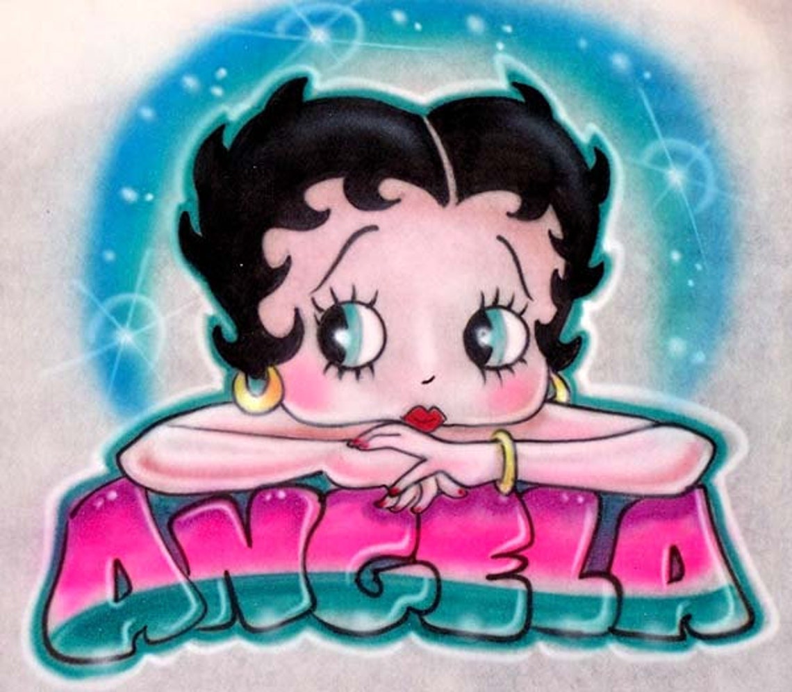 Betty Boop Custom T Shirt Airbrushed & Personalized With Any - Etsy
