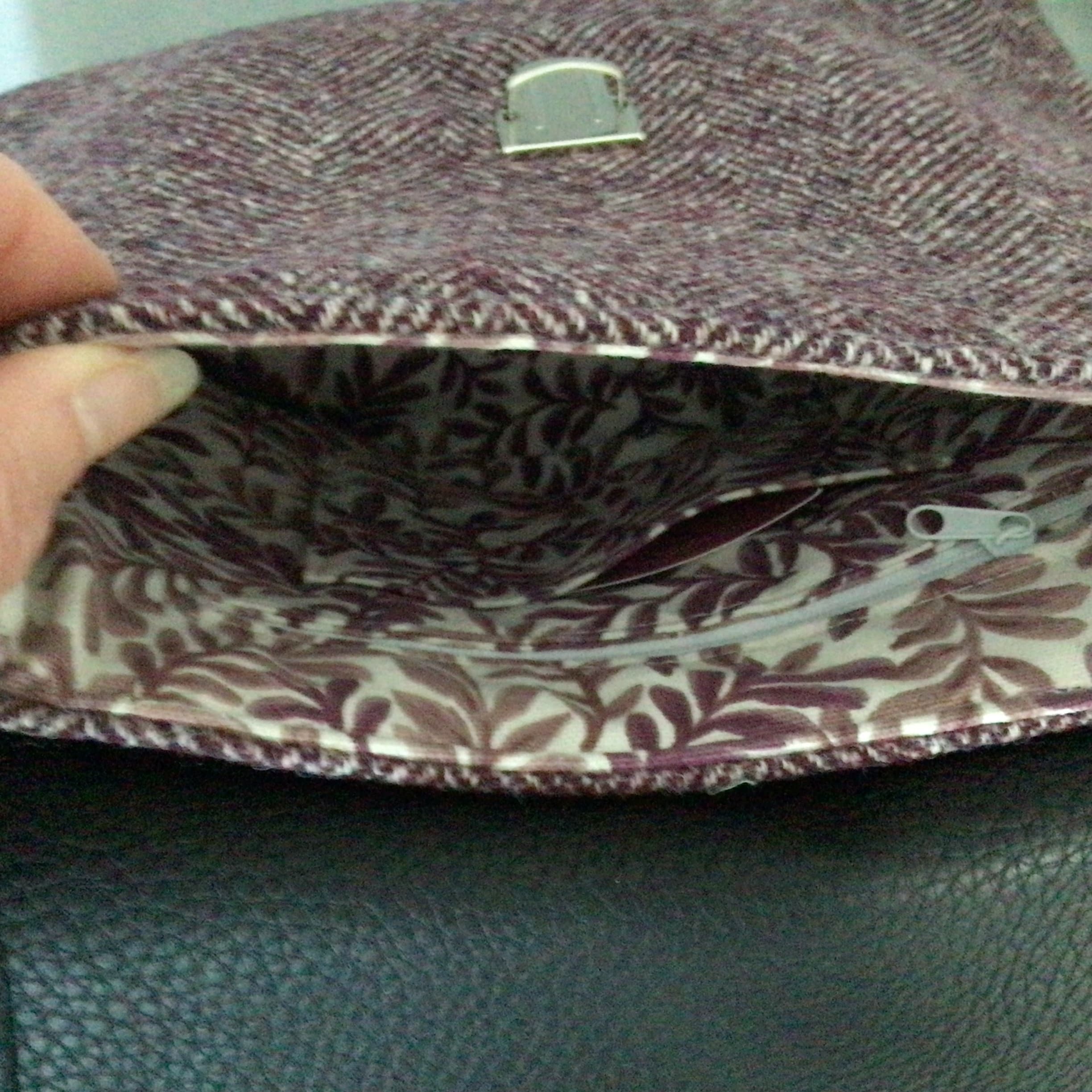 Purple Tweed Handbag, Small Top Handle Purse, Wool Herringbone Bag - Etsy