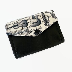 Musical Instrument Pattern Ladies Purse, Small Necessary Clutch Wallet ...