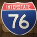 Vintage Original INTERSTATE 76 Highway Shield Metal Sign Highway I-76 ...