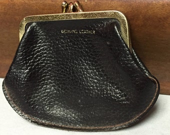 Antique leather coin purse | Etsy