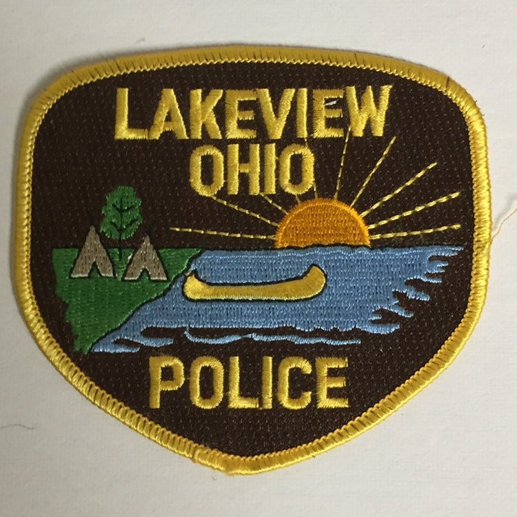 Lot of 4 Police Officer Uniform Patches, Akron Ohio, Lakeview Ohio ...