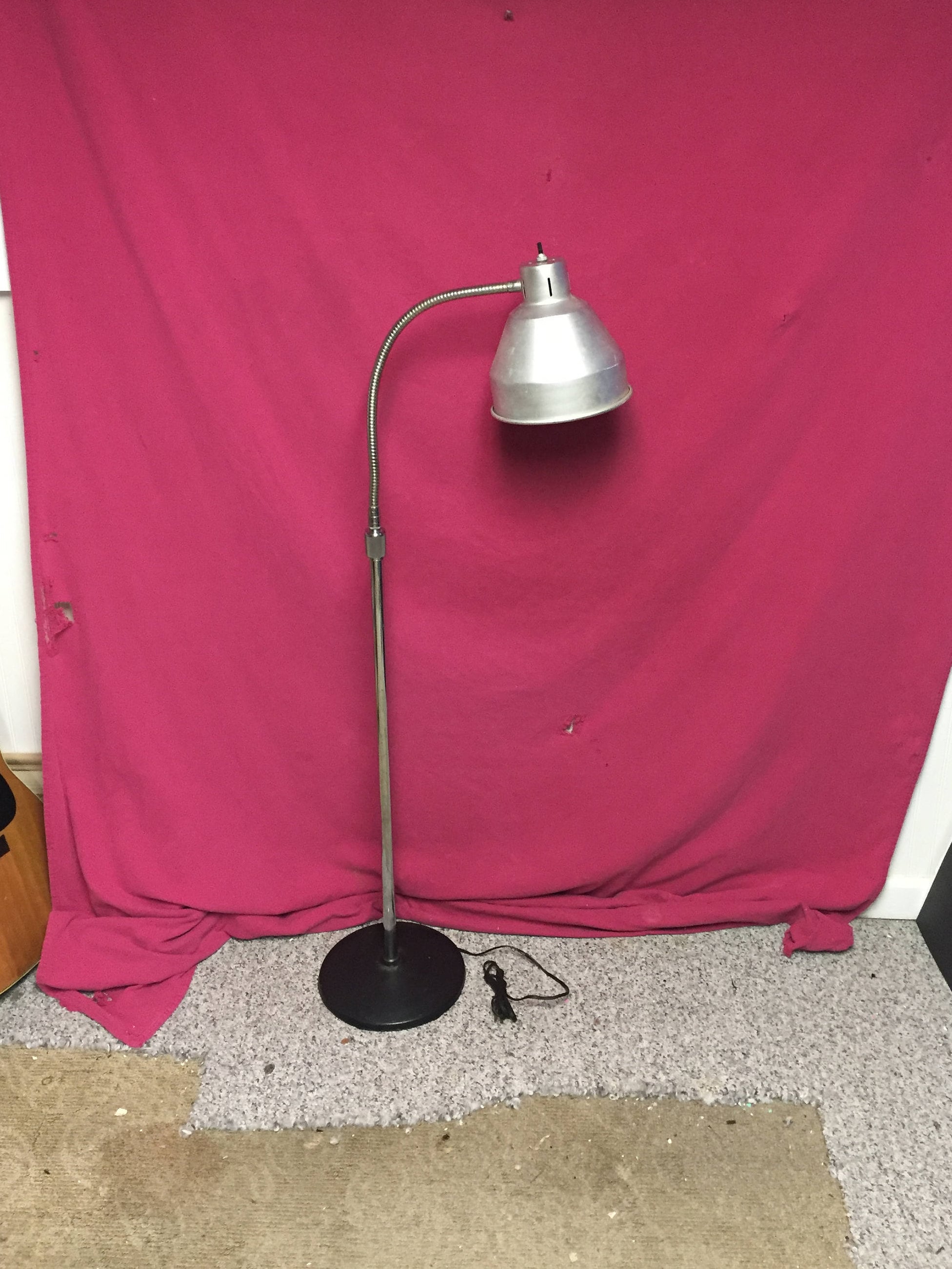 Vintage Industrial Goose Neck Floor Lamp w/ Iron Base, Telescopic Floor ...