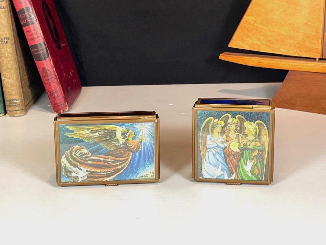 Angel Boxes Handcrafted Glass and Brass Trinket Boxes With Angels, via ...