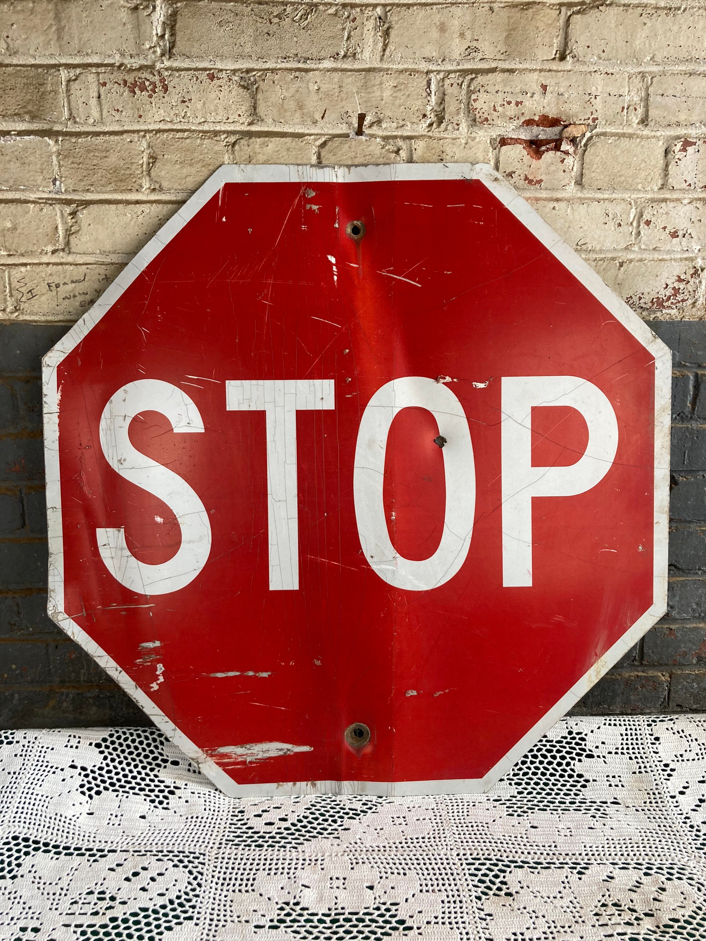 Reserved Vintage Authentic 30 Stop Sign, Real Pennsylvania Street Sign