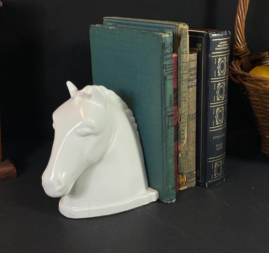Abingdon Pottery, USA Horse Head Bookend 1940, Equestrian Decor - Etsy