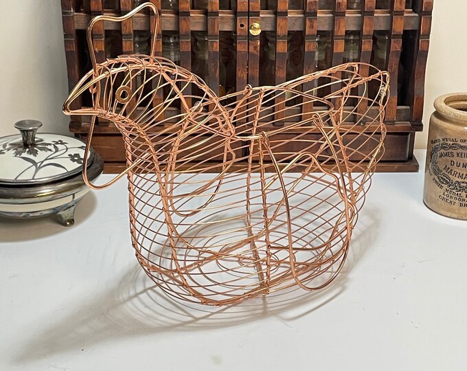 Copper Wire Chicken Egg Basket - Etsy
