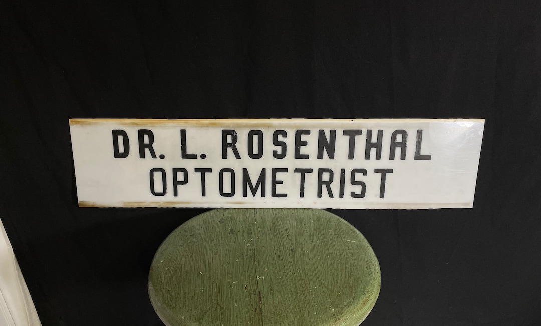 Vintage Eye Doctor Sign, Dr. L. Rosenthal Optometrist - Etsy