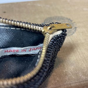 Black Beaded Slipper Shoe Shaped Coin Purse, Zippered Change Purse ...
