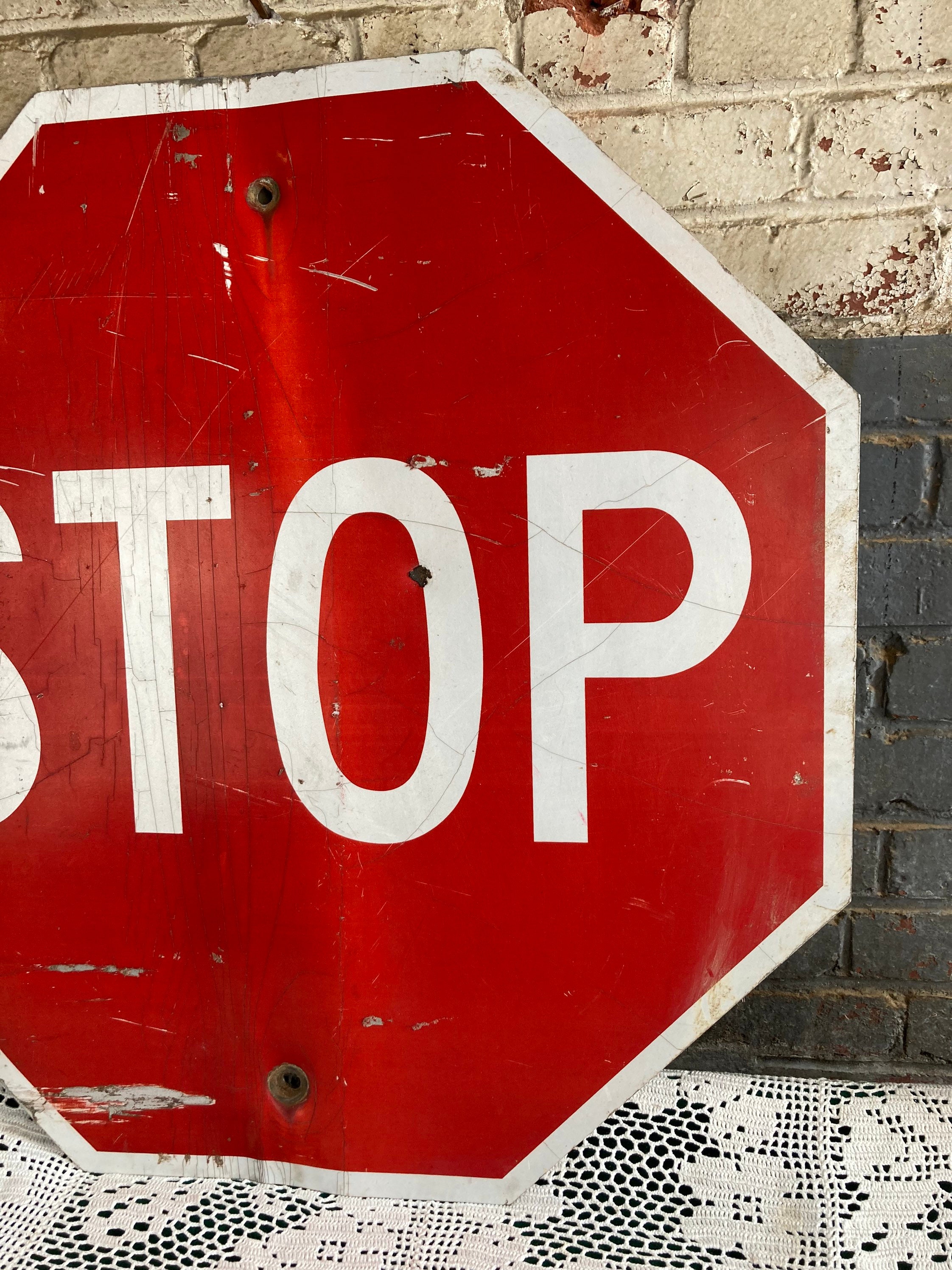 Reserved Vintage Authentic 30 Stop Sign, Real Pennsylvania Street Sign