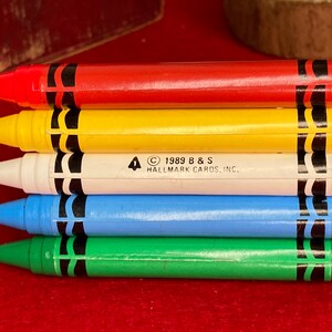 Crayola Crayon bright Journey, Bear on Crayon Boat, 1989 Hallmark ...