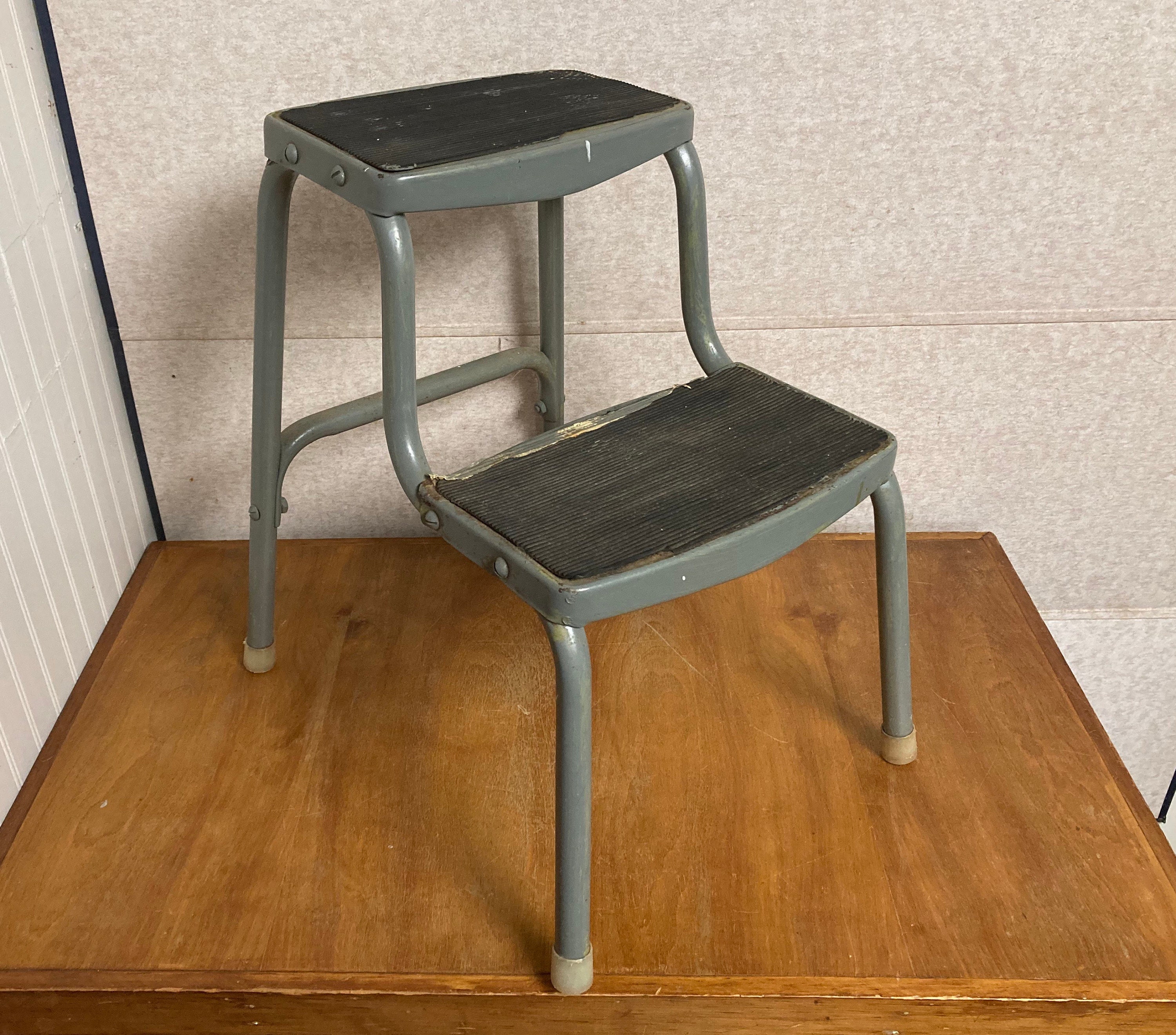 Mid Century Cosco 2 Step Metal Kitchen Step Stool, Plant Stand ...