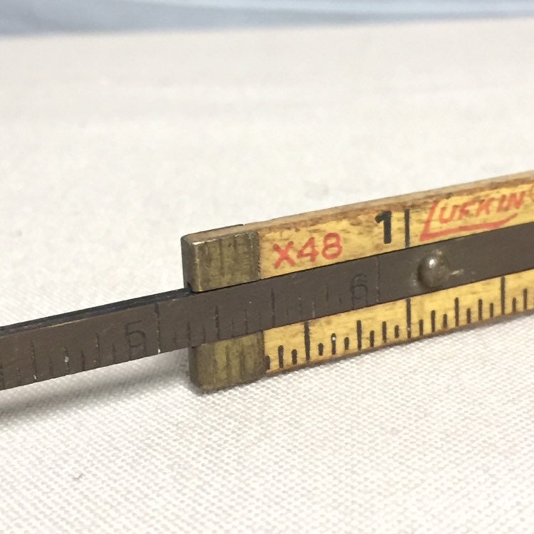 Lufkin 96 Wooden Foot Rule X48, 8' with Red Ends and Metal Slide ...