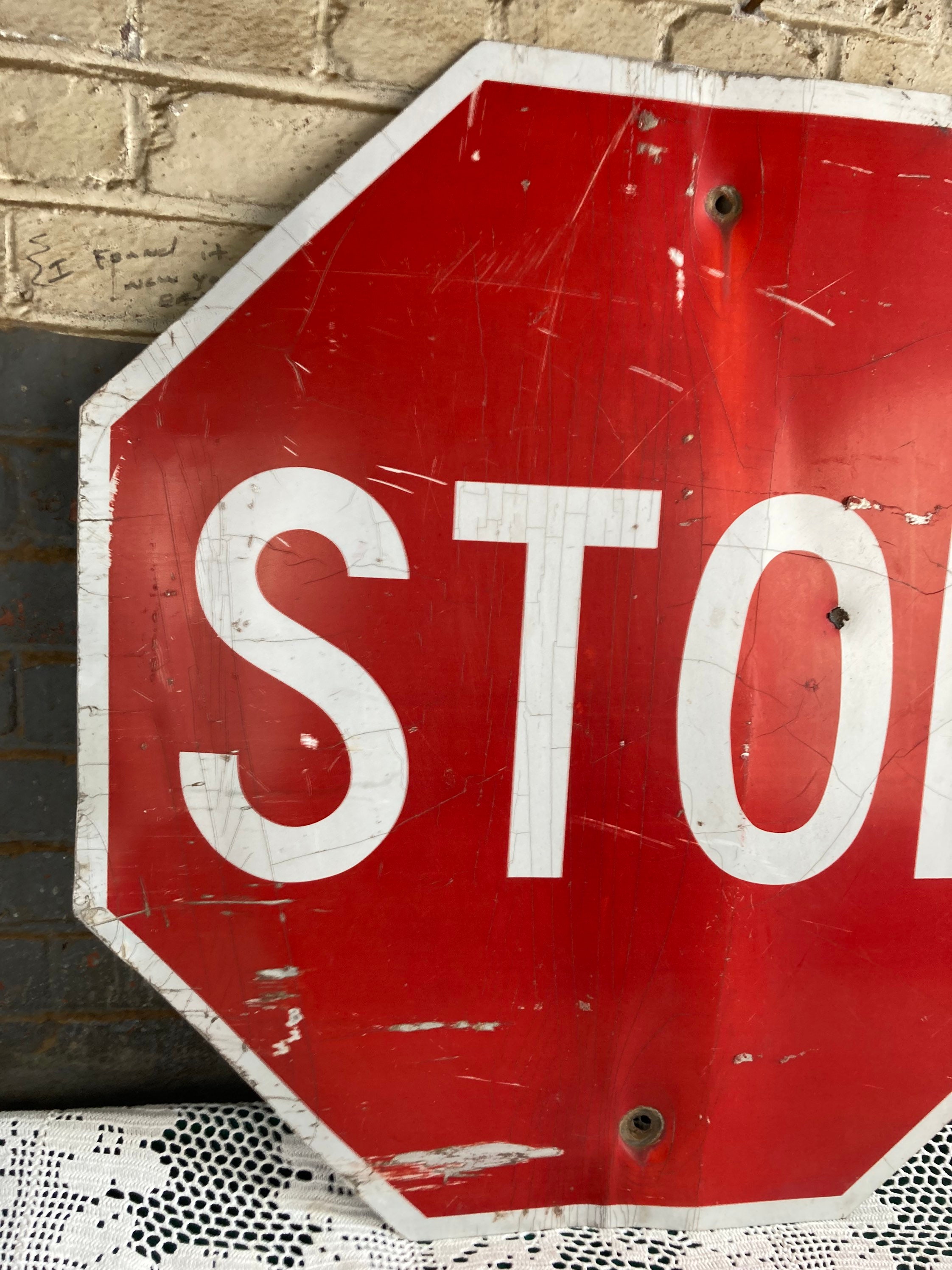 Reserved Vintage Authentic 30 Stop Sign, Real Pennsylvania Street Sign