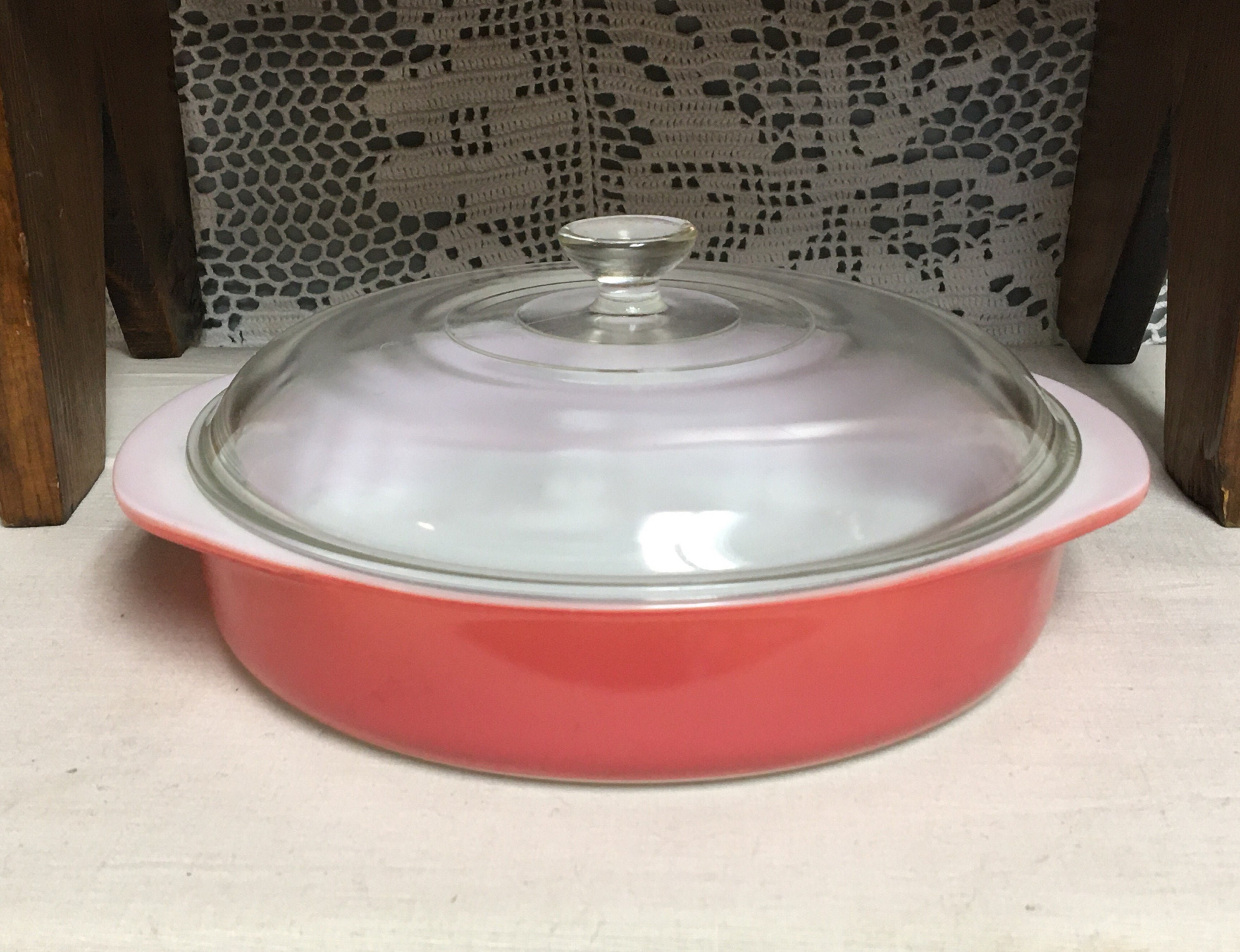 Pyrex Flamingo Pink 8 Baking Dish #221, Ovenware Dish 8 Inch With Glass ...
